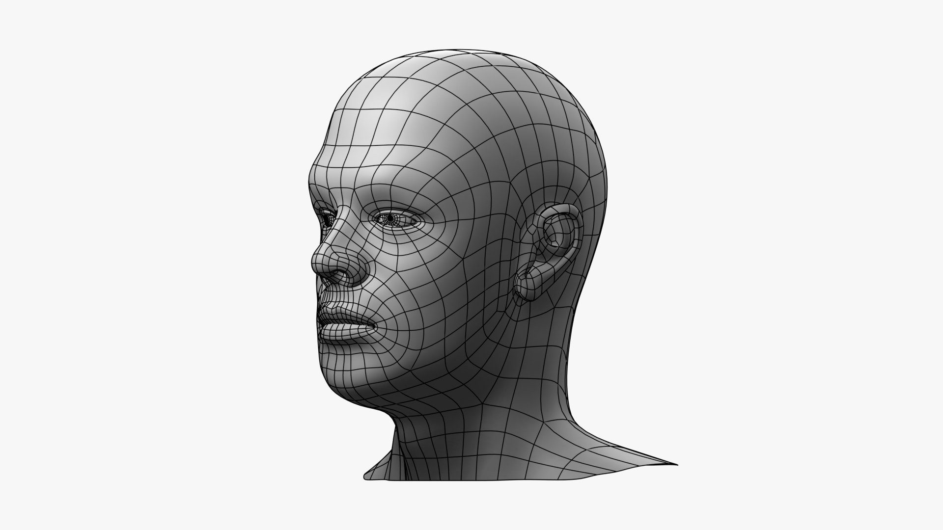 3D Male Head Base Mesh Subdivision Ready Model - TurboSquid 1987369