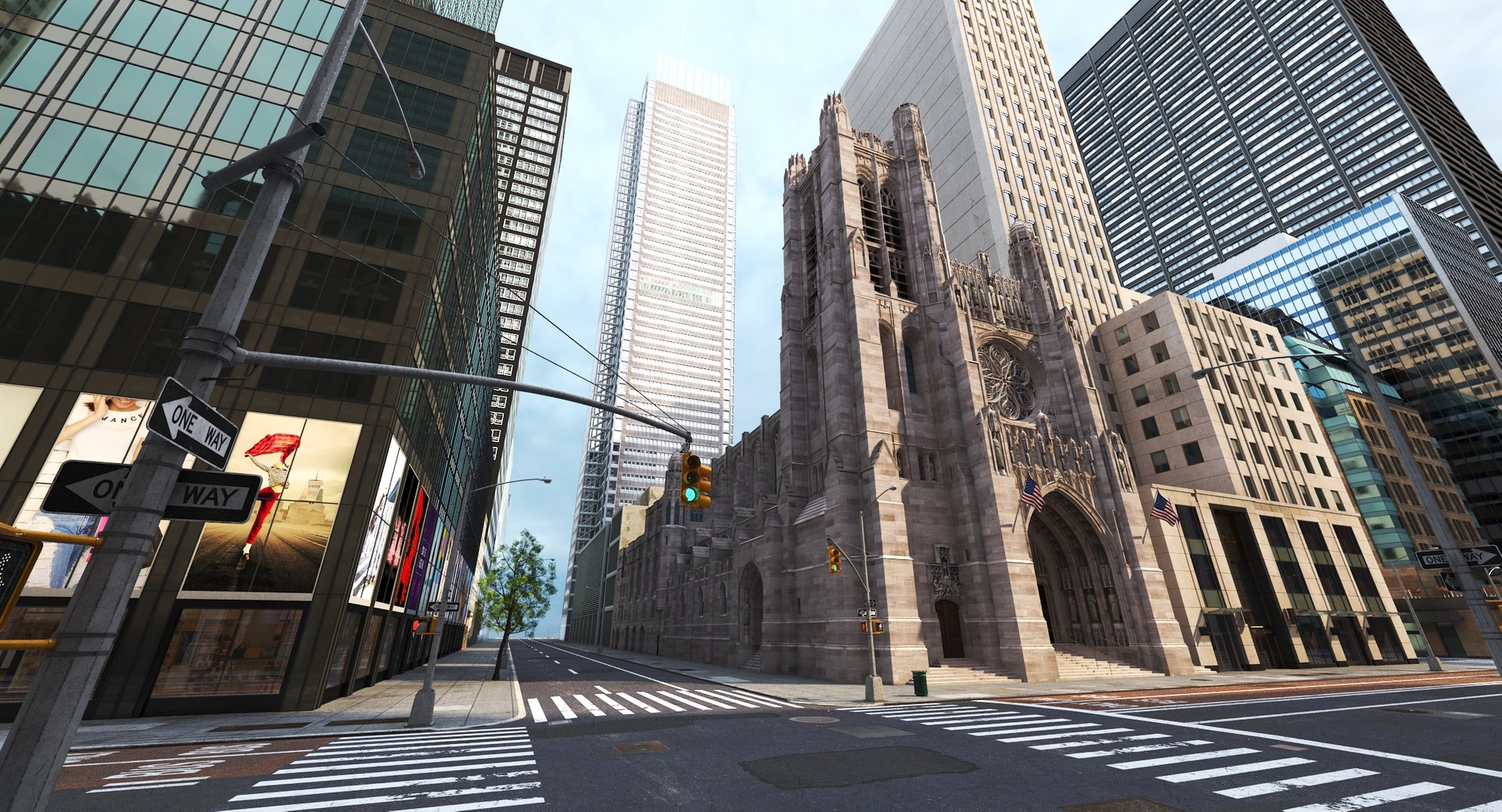 3D Model Generic Manhattan Street - TurboSquid 2068619