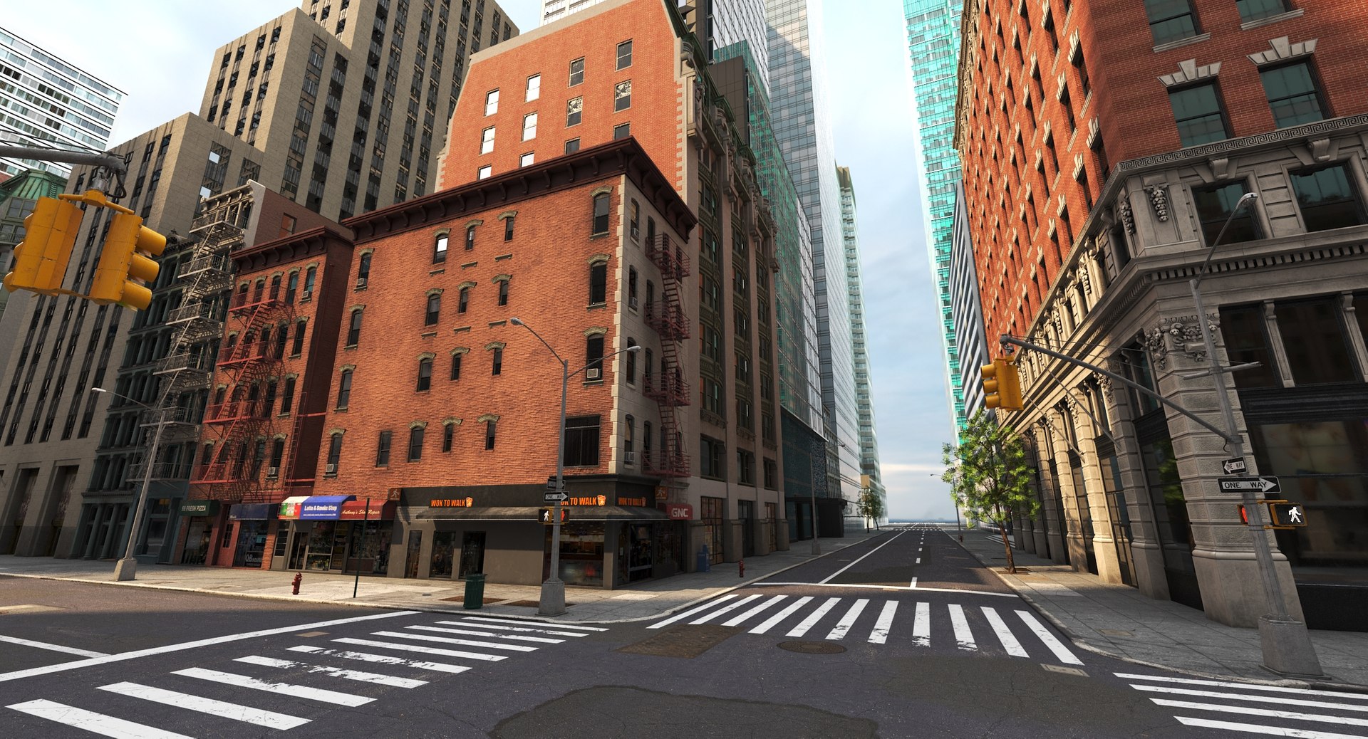 3D Model Generic Manhattan Street - TurboSquid 2068619