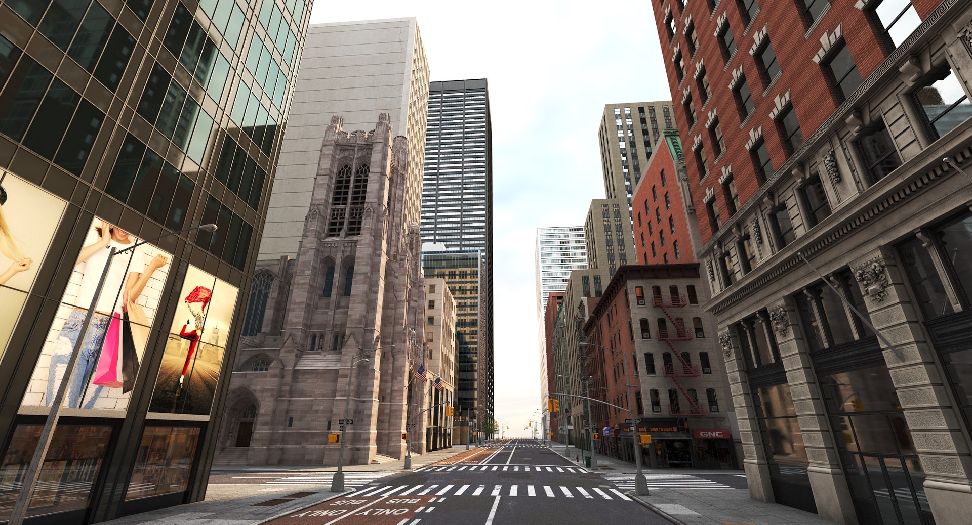 3D Model Generic Manhattan Street - TurboSquid 2068619