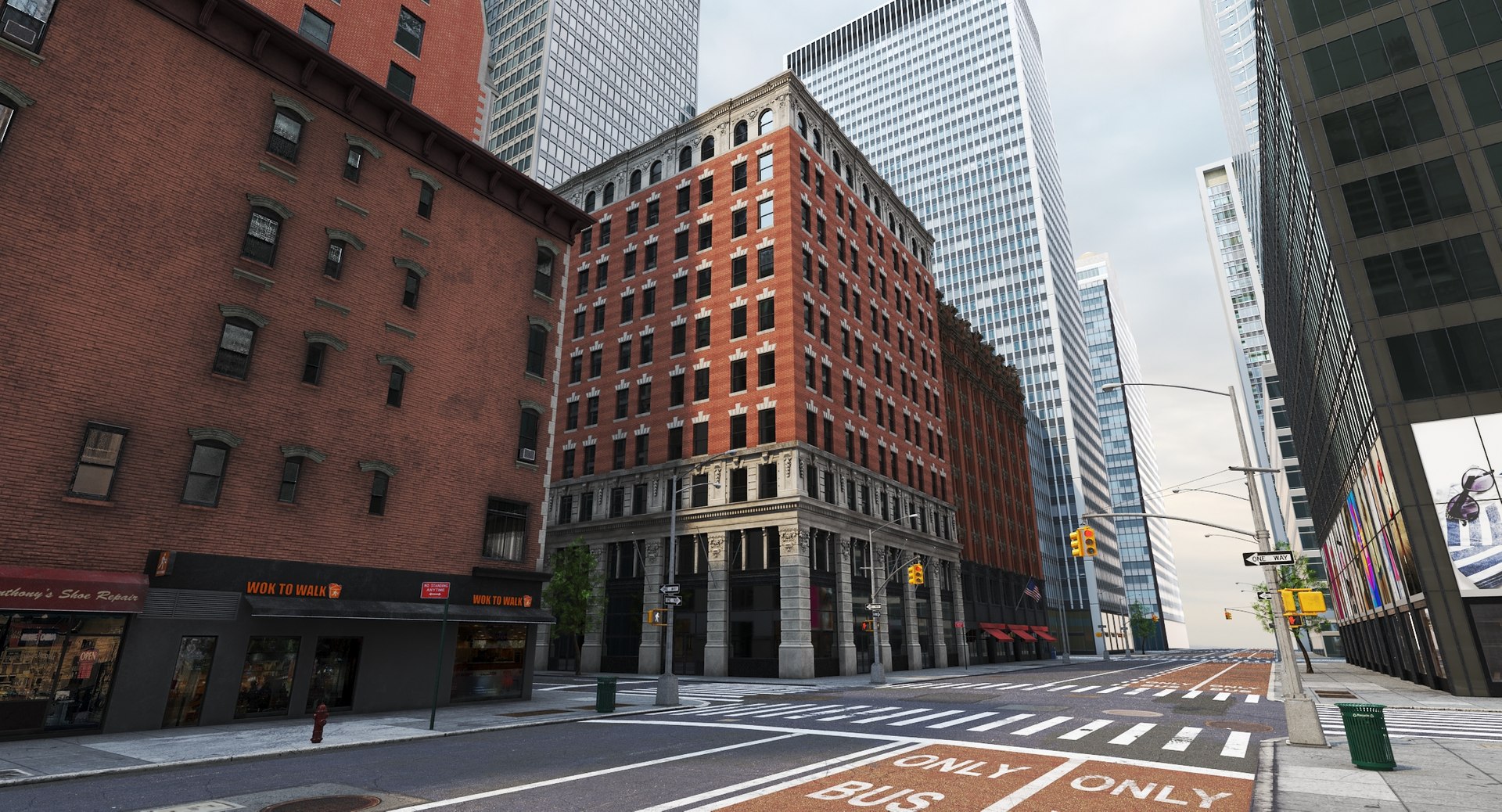 3D Model Generic Manhattan Street - TurboSquid 2068619