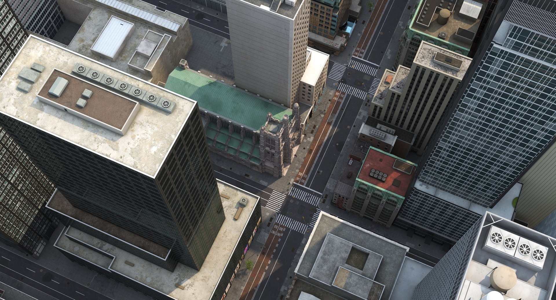 3D Model Generic Manhattan Street - TurboSquid 2068619