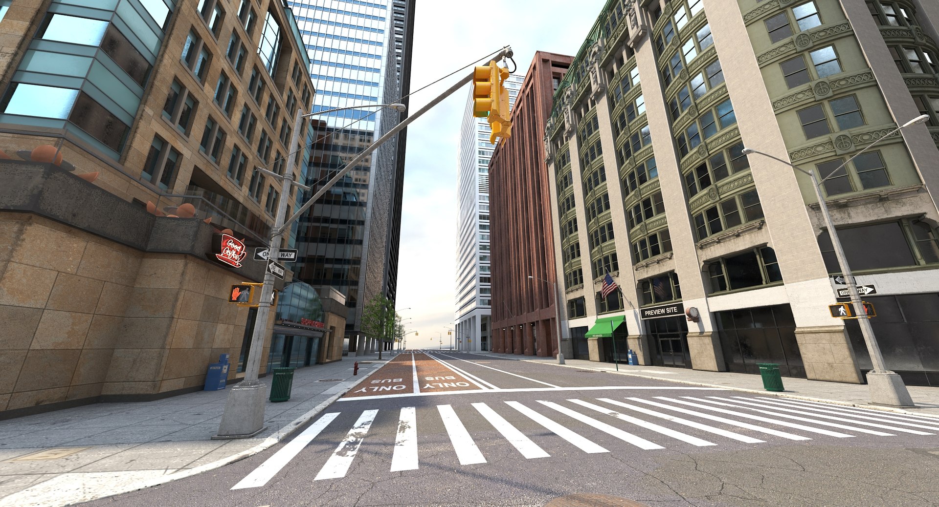 3D Model Generic Manhattan Street - TurboSquid 2068619