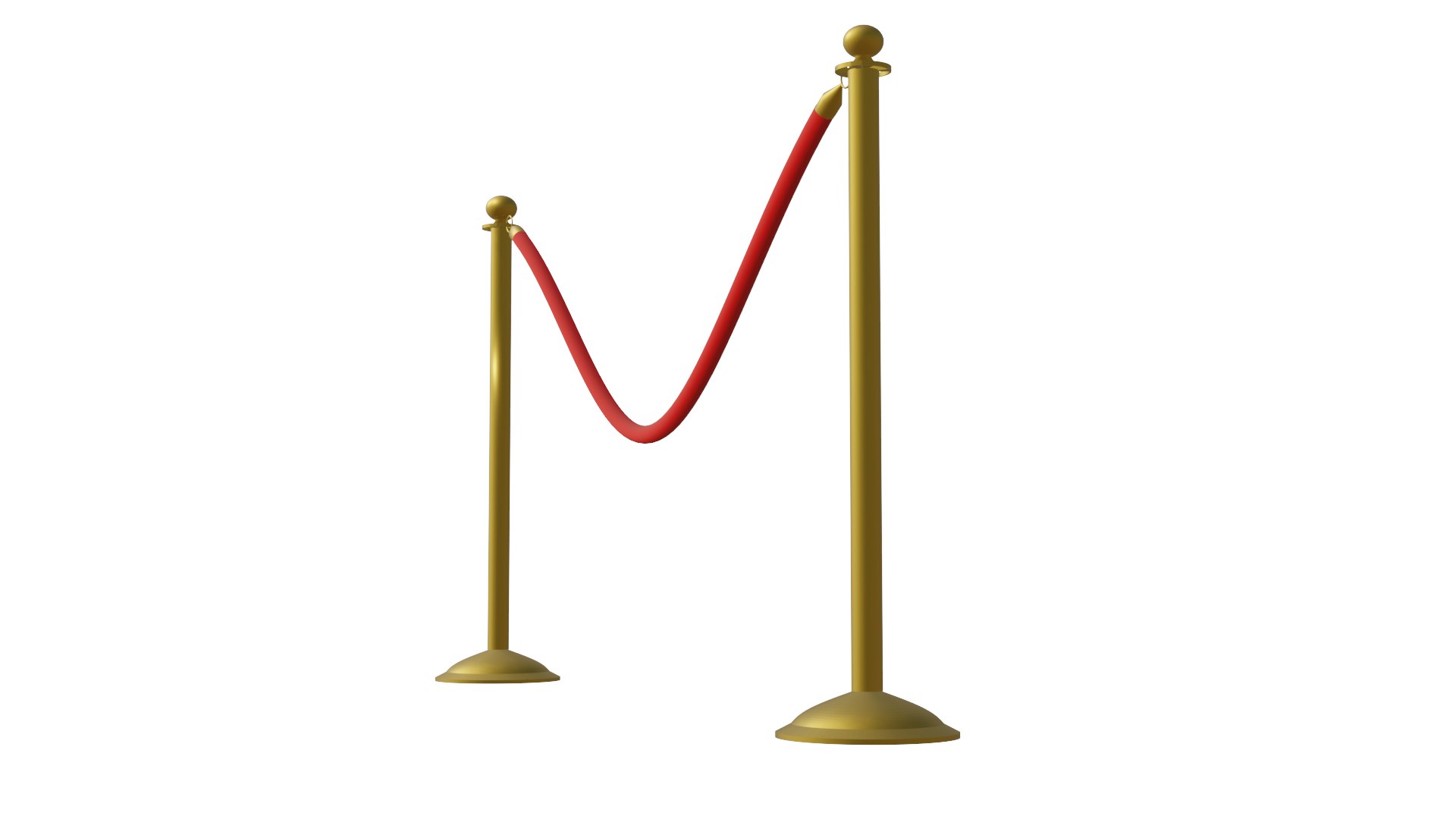 Red Velvet Rope 3D model - TurboSquid 1833138