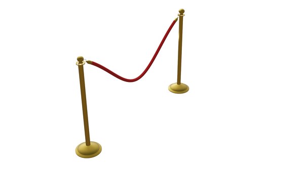 Red Velvet Rope 3D model - TurboSquid 1833138
