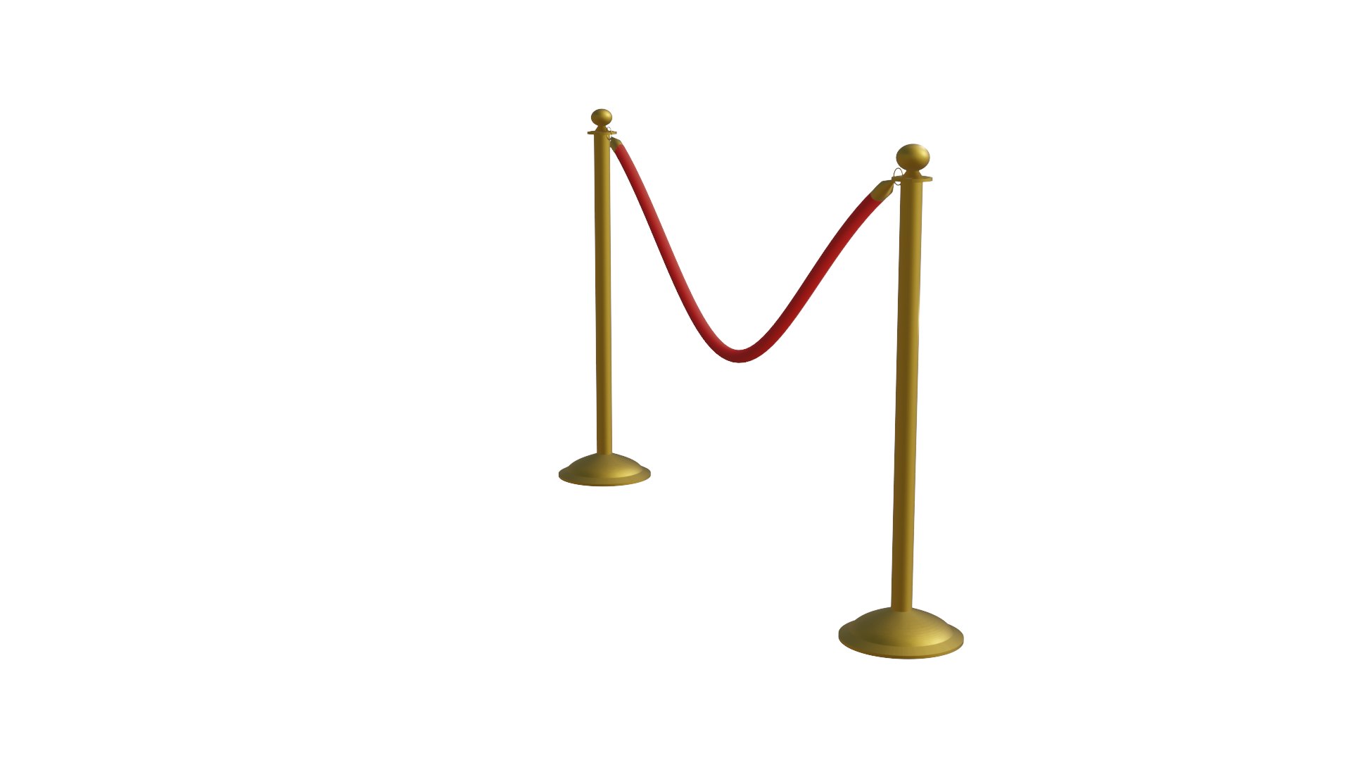 Red Velvet Rope 3D model - TurboSquid 1833138