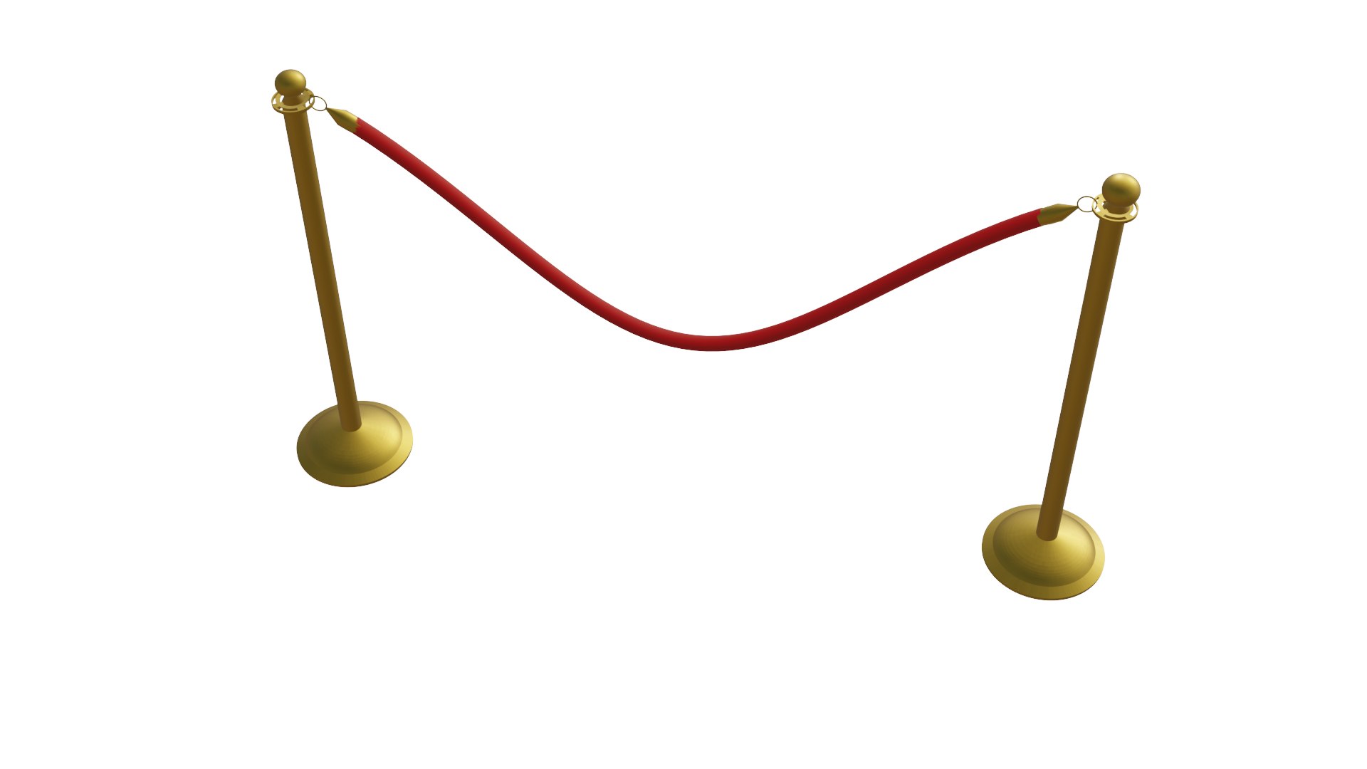 Red Velvet Rope 3D model - TurboSquid 1833138