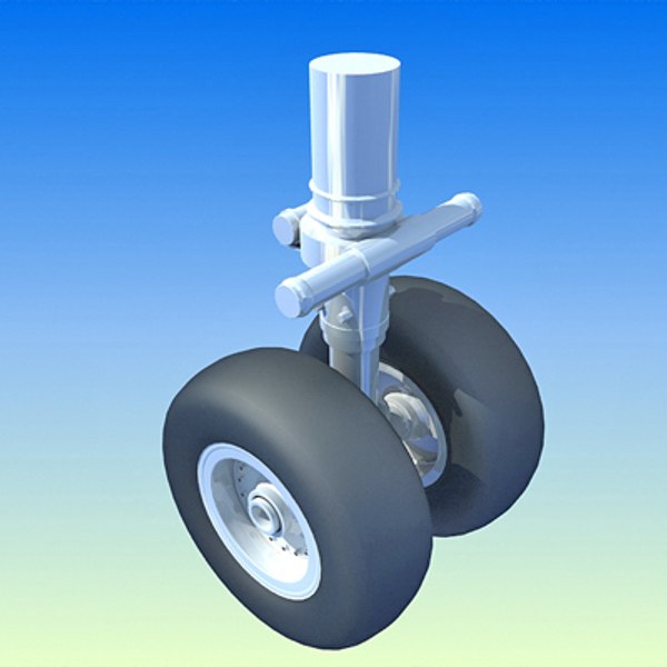 4 aircraft wheels 3d lwo