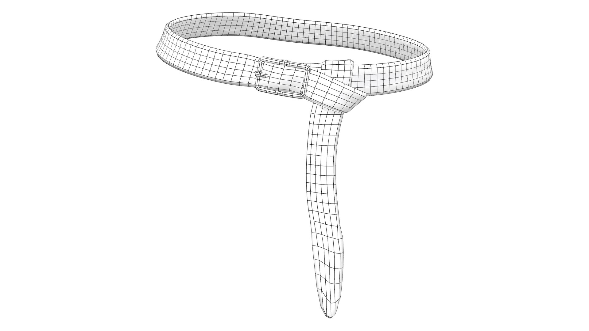 Leather Knot Tie Belt 3D - TurboSquid 1999093