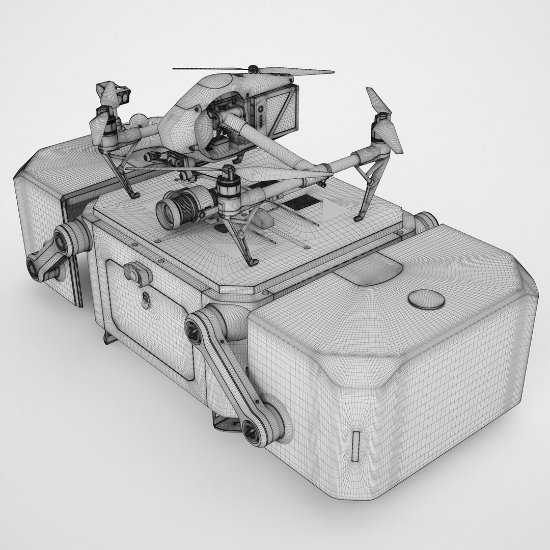 3D Model DJI DOCK Open Drone DJI Inspire 2 - TurboSquid 2002476