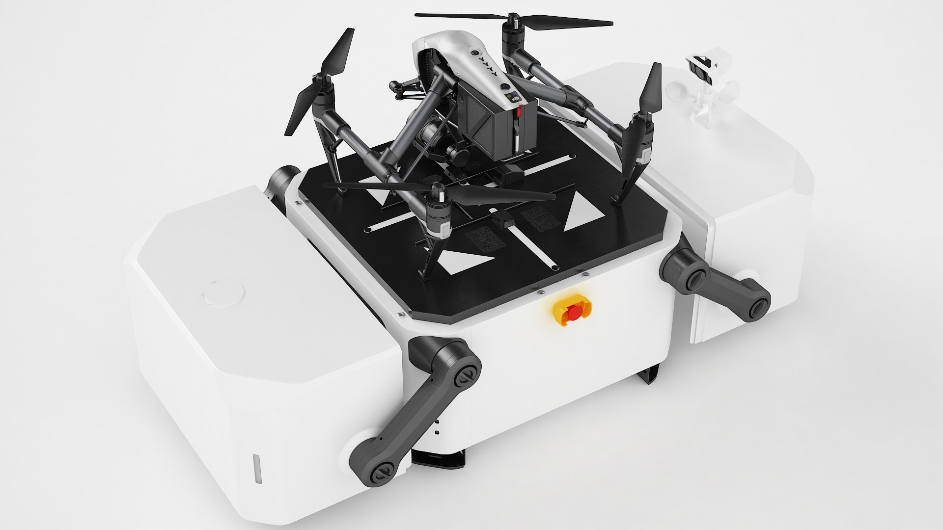 3D Model DJI DOCK Open Drone DJI Inspire 2 - TurboSquid 2002476