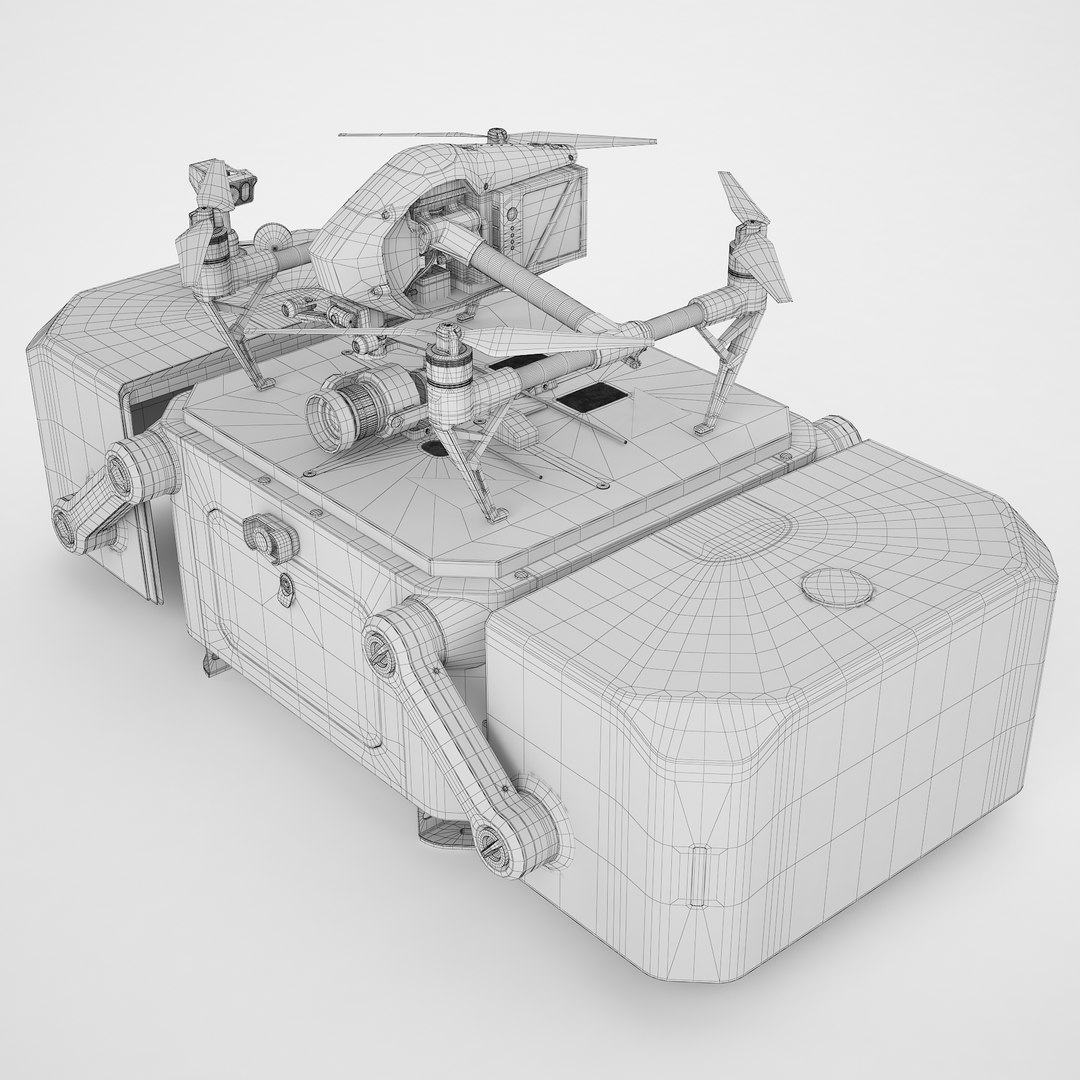 3D Model DJI DOCK Open Drone DJI Inspire 2 - TurboSquid 2002476