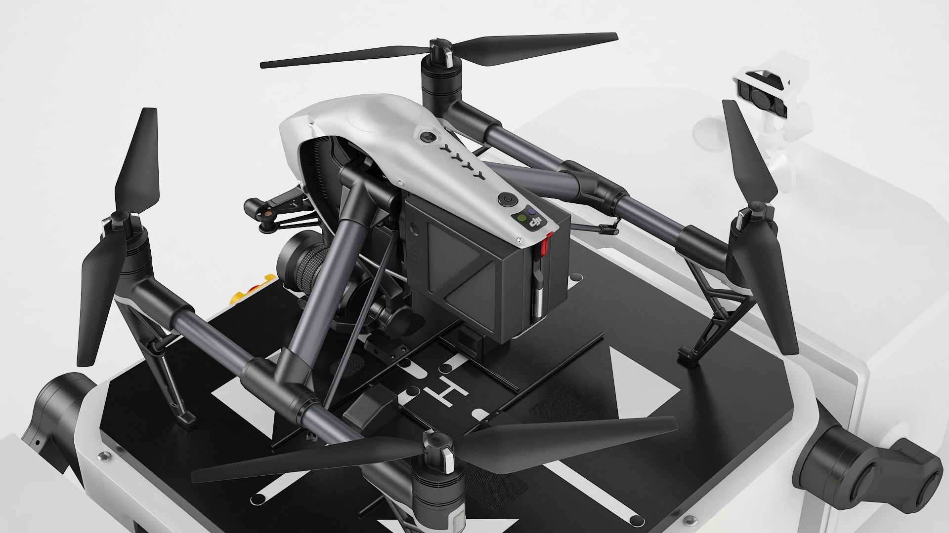 3D Model DJI DOCK Open Drone DJI Inspire 2 - TurboSquid 2002476