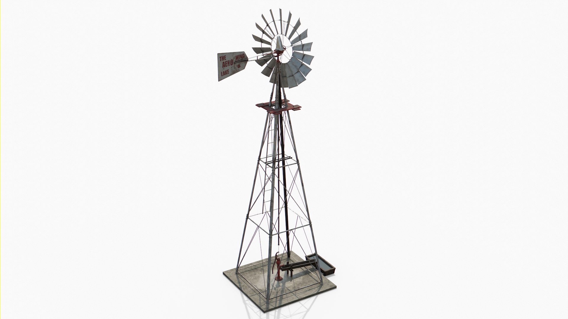 3D Old Windmill With Water Pump - TurboSquid 2216255