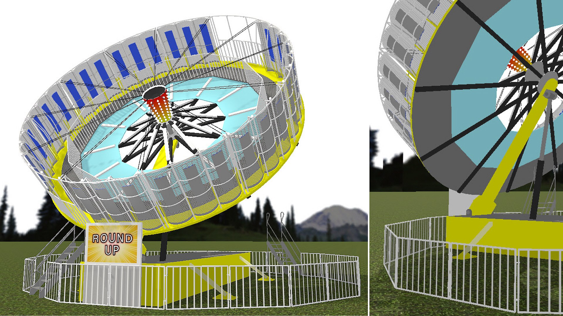 3D Classic Round-Up Carnival Ride - TurboSquid 1793643