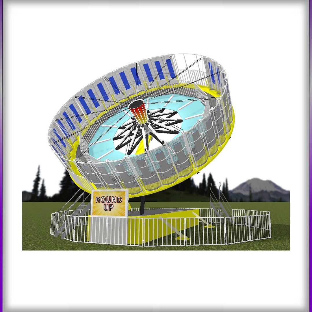 3D Classic Round-Up Carnival Ride - TurboSquid 1793643