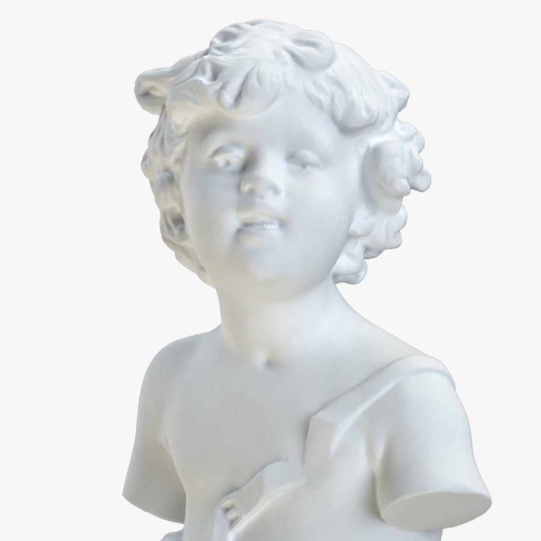 3d model statue boy