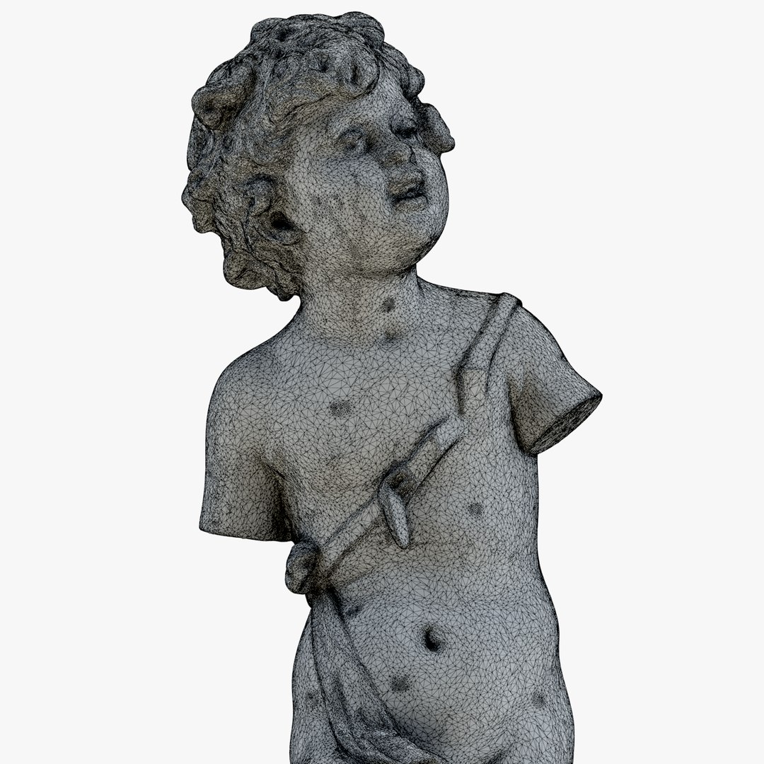 3d model statue boy