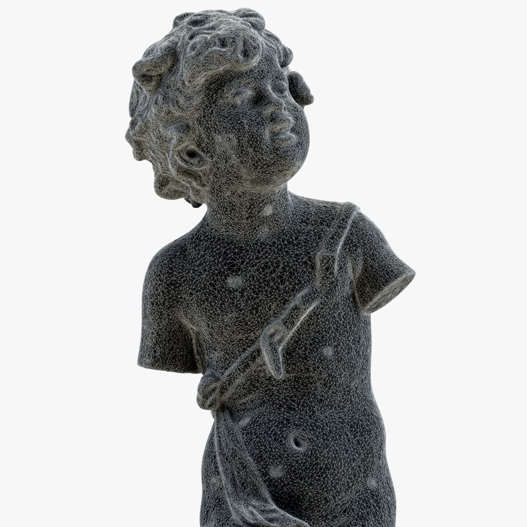 3d model statue boy