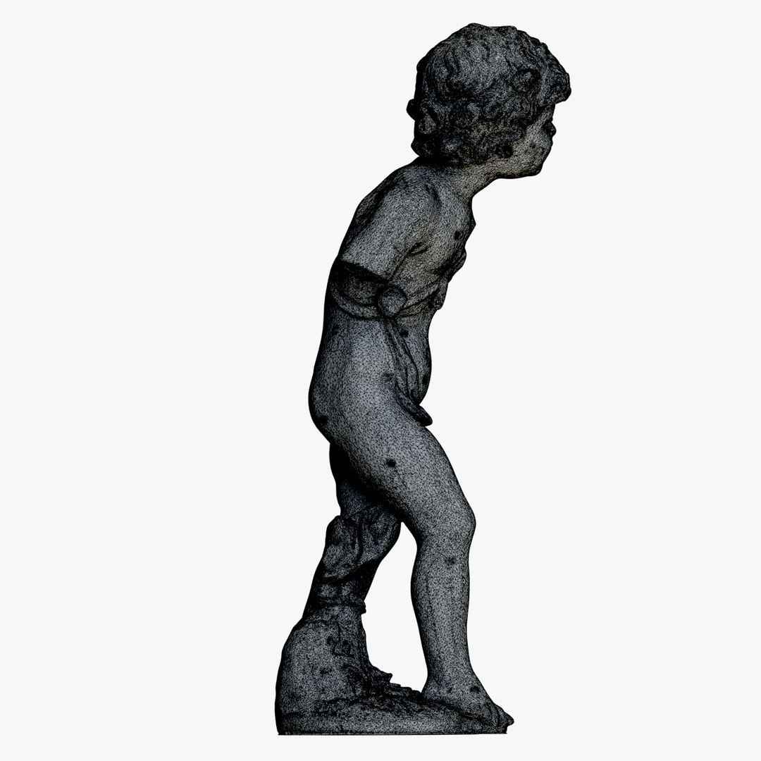 3d model statue boy