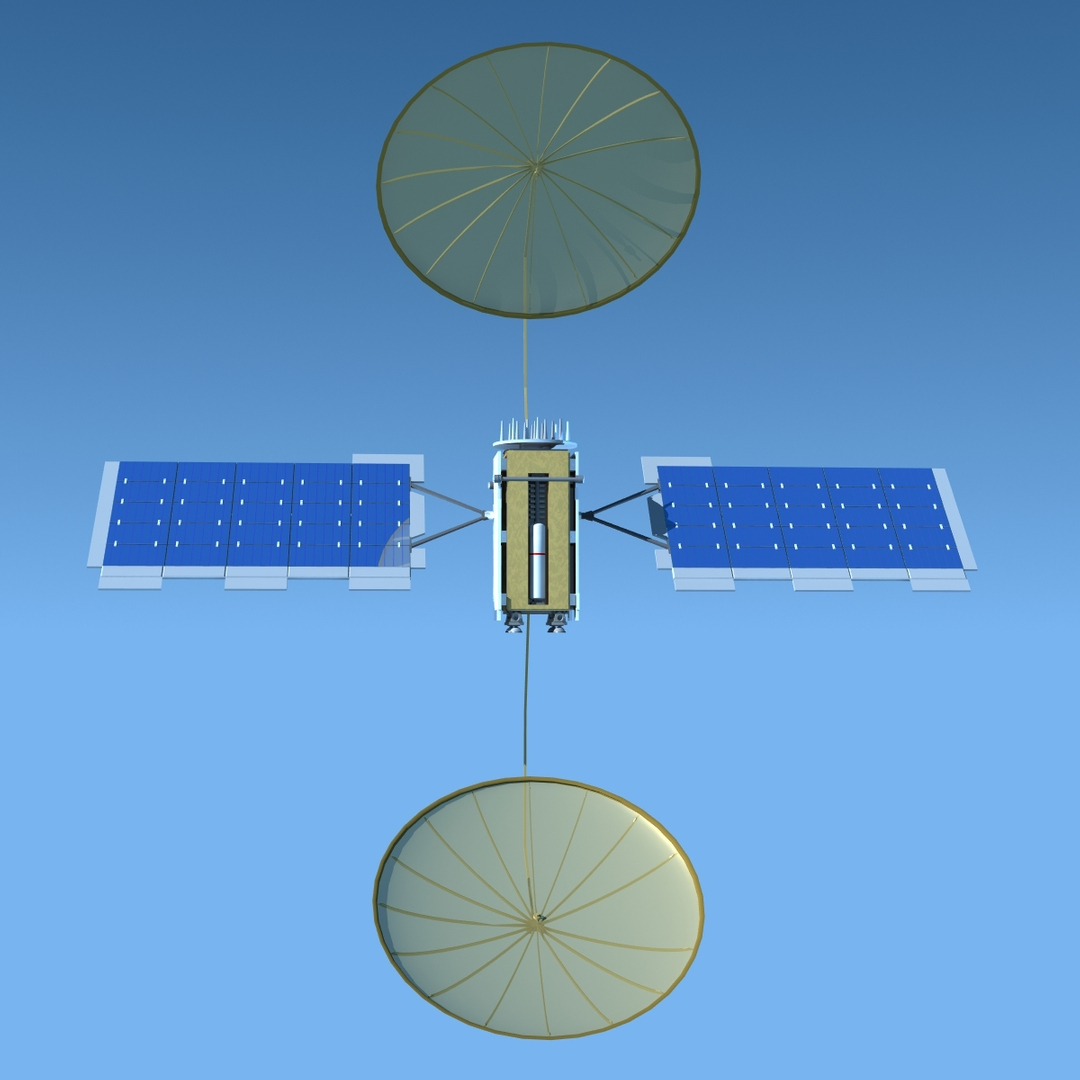 3d Muos-2 Tactical Satellite Model