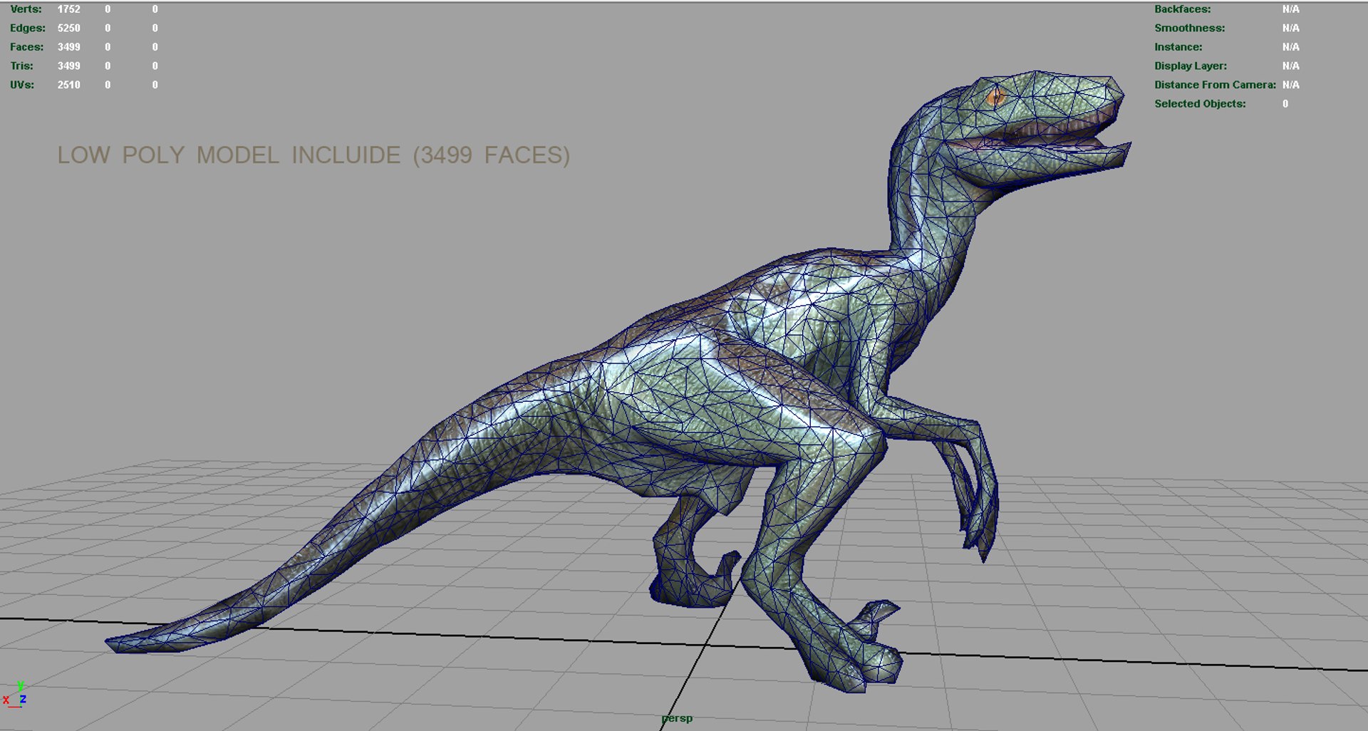 3d model velociraptor