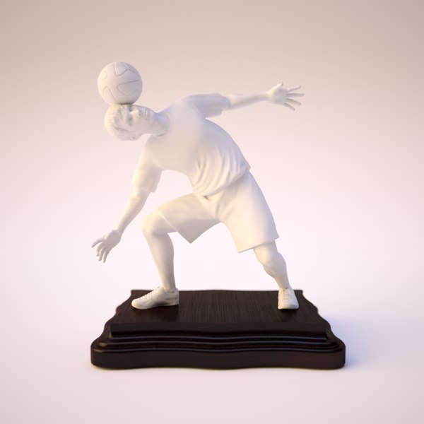 3D freestyle football soccer statue model - TurboSquid 1177665