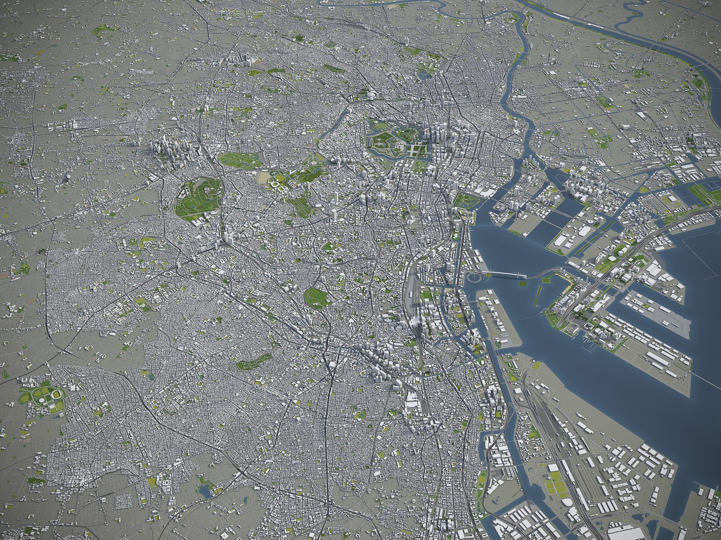 3D Model Tokyo Area Urban - TurboSquid 1334528