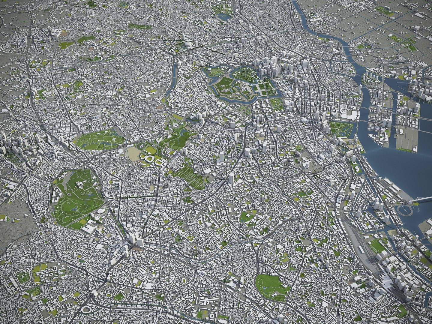 3D Model Tokyo Area Urban - TurboSquid 1334528