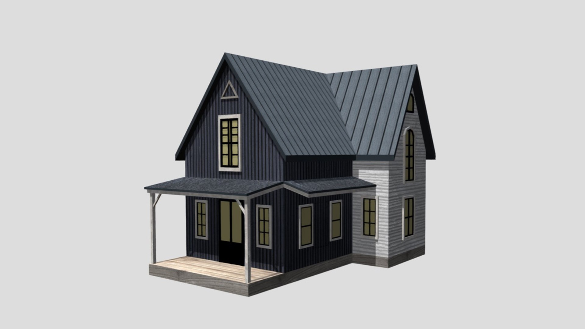 American Style Cottage - Town House Model 3D model - TurboSquid 2181853