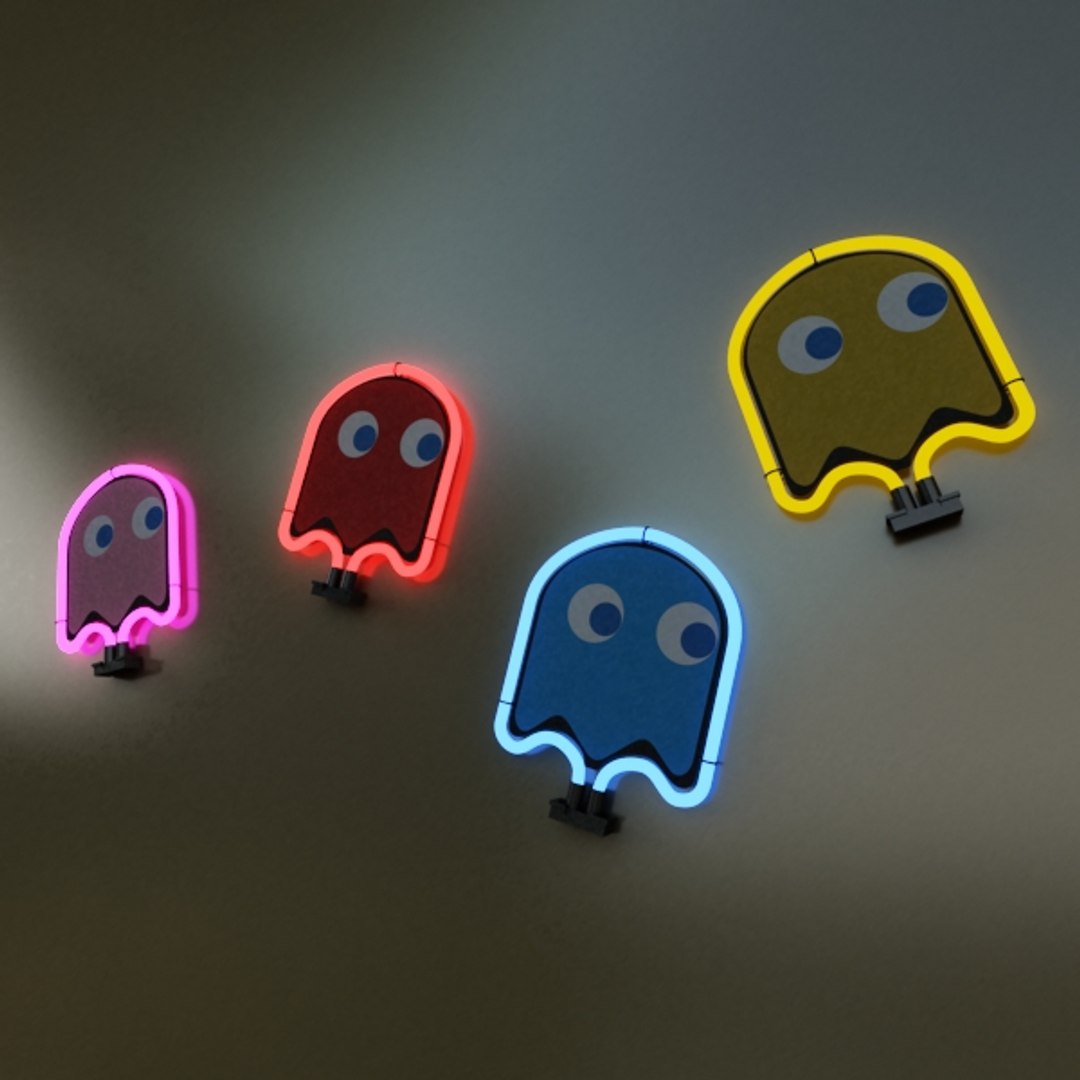 Pacman Ghost Lamp 3d 3ds