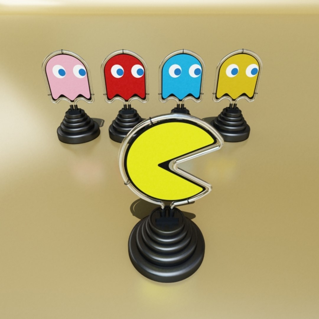 Pacman Ghost Lamp 3d 3ds