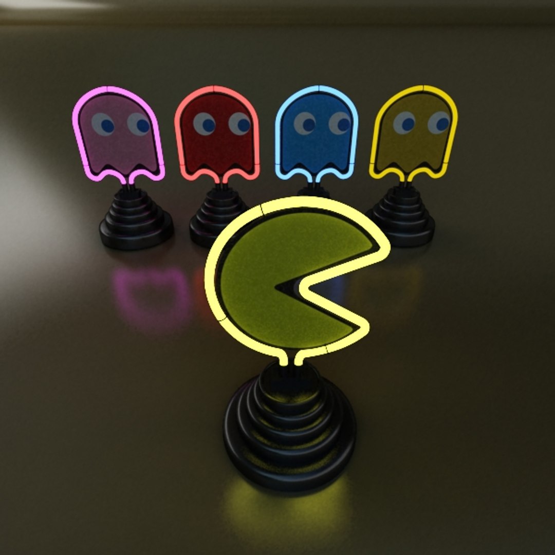 Pacman Ghost Lamp 3d 3ds