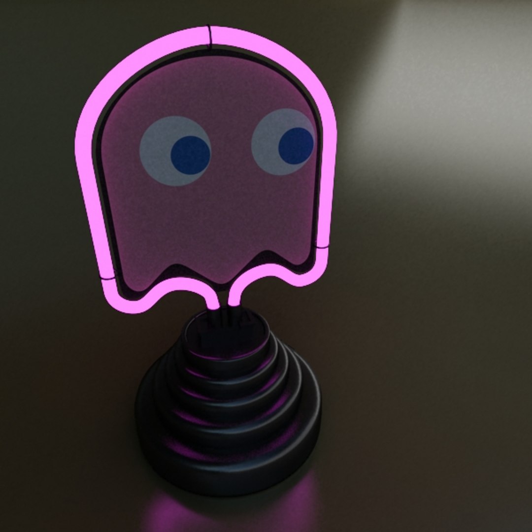 Pacman Ghost Lamp 3d 3ds