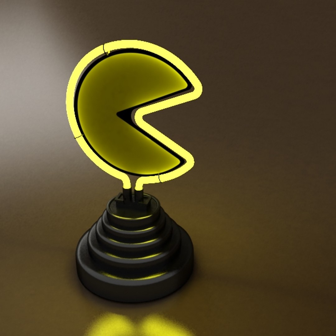 Pacman Ghost Lamp 3d 3ds