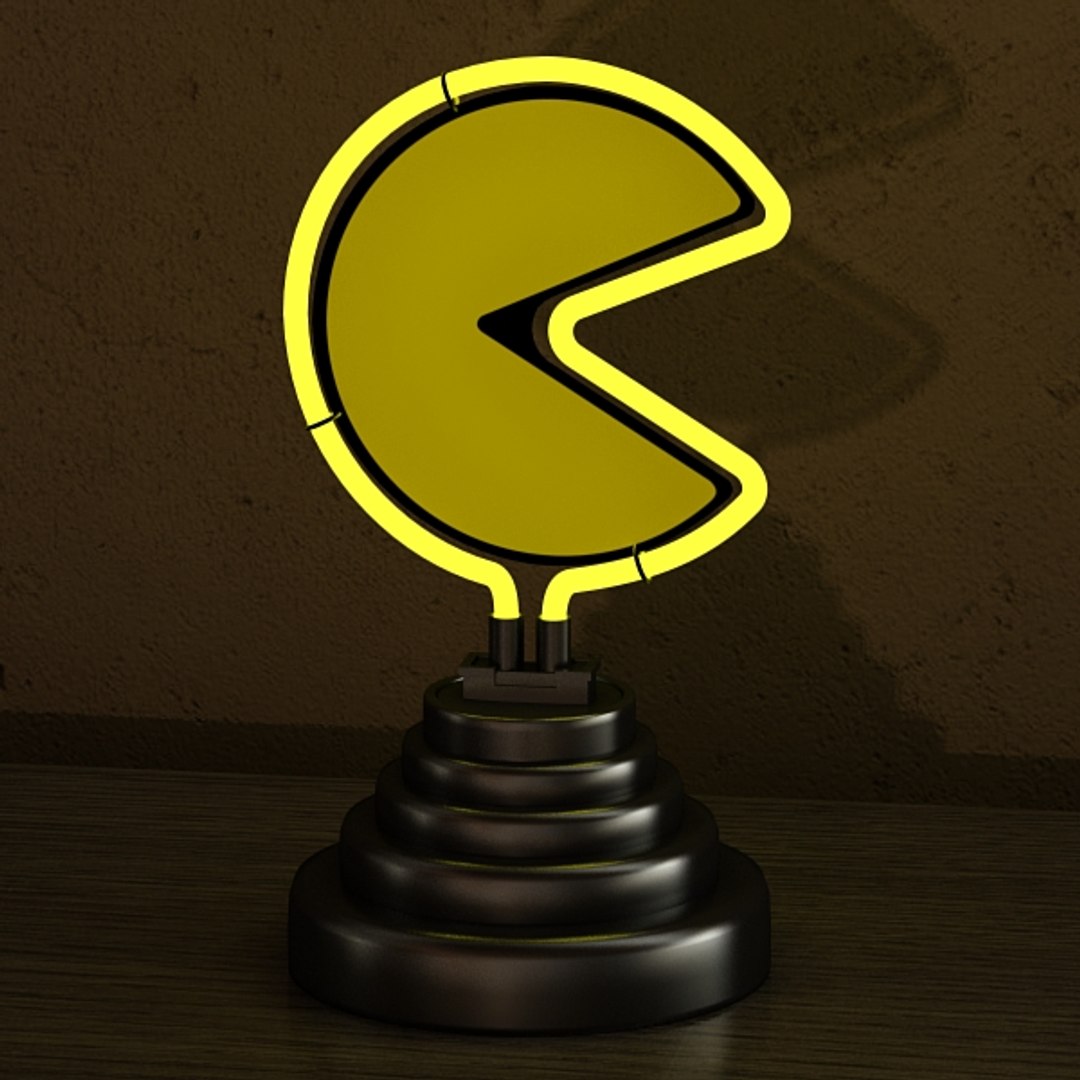 Pacman Ghost Lamp 3d 3ds