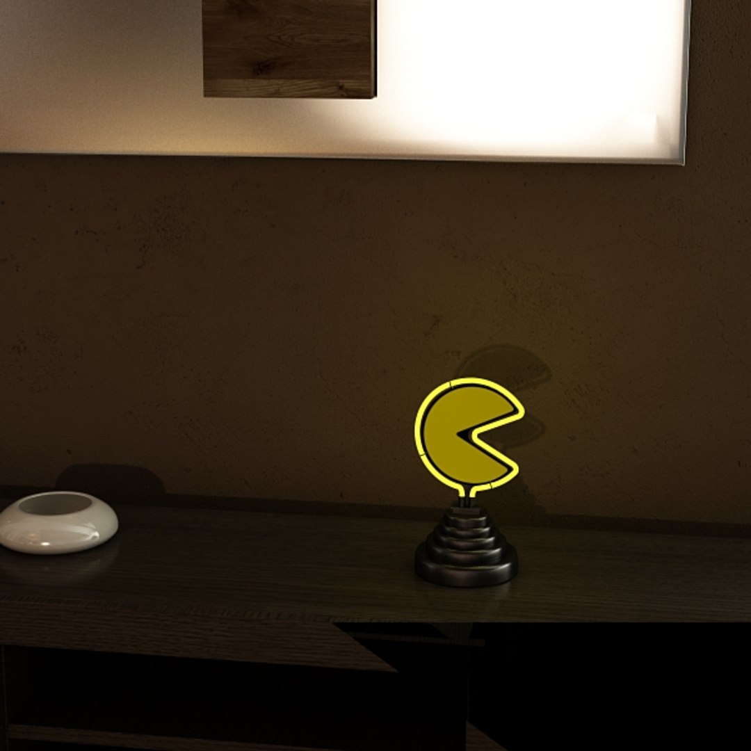 Pacman Ghost Lamp 3d 3ds