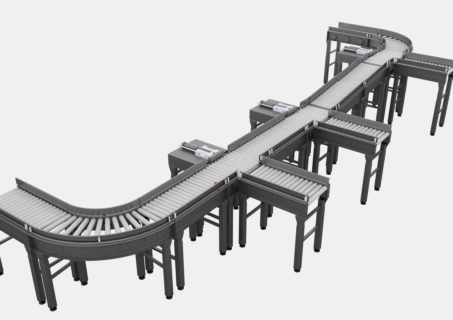 3D Roller Conveyor - TurboSquid 1295398