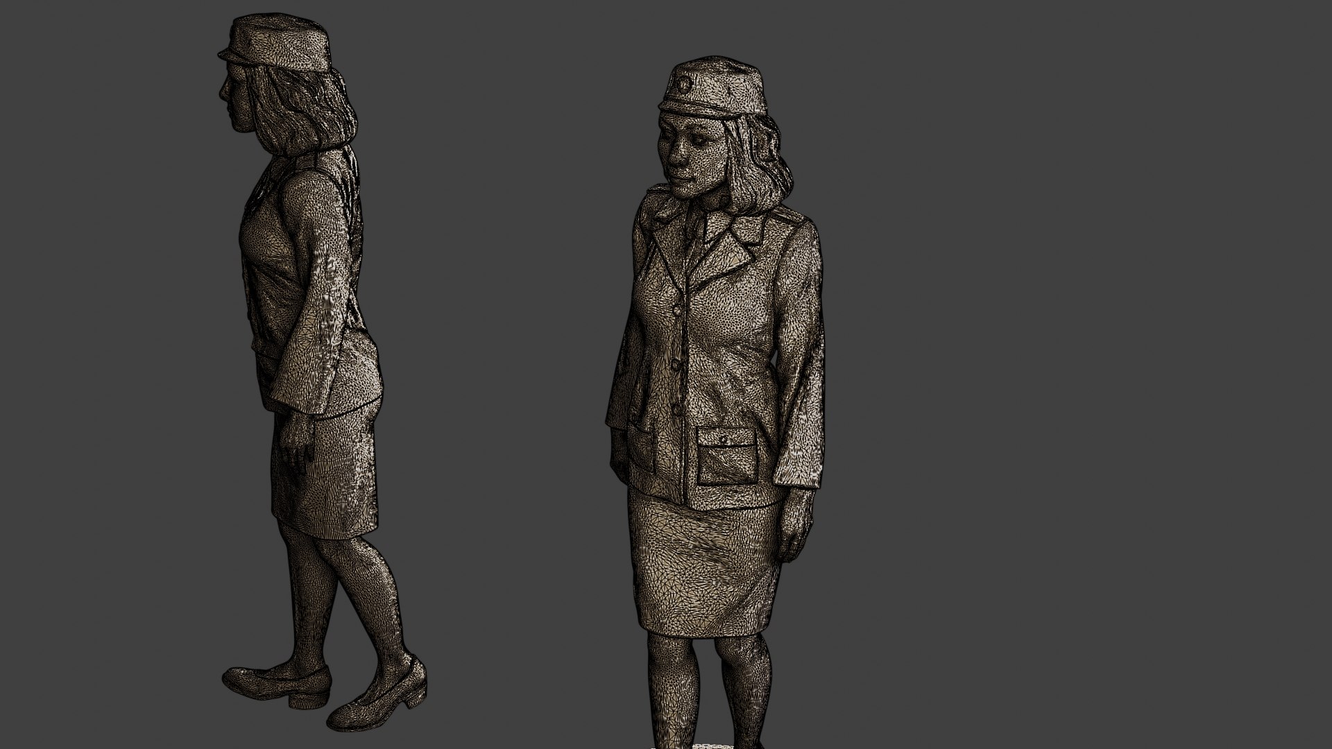 3D CzechoSlovak Female Communist Police FCCP1 2 - TurboSquid 1997410