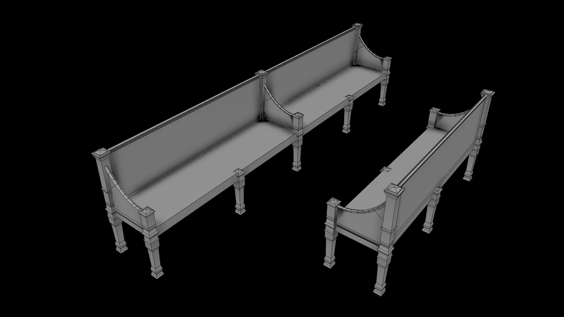 Street Bench 001 3D Model - TurboSquid 2028342