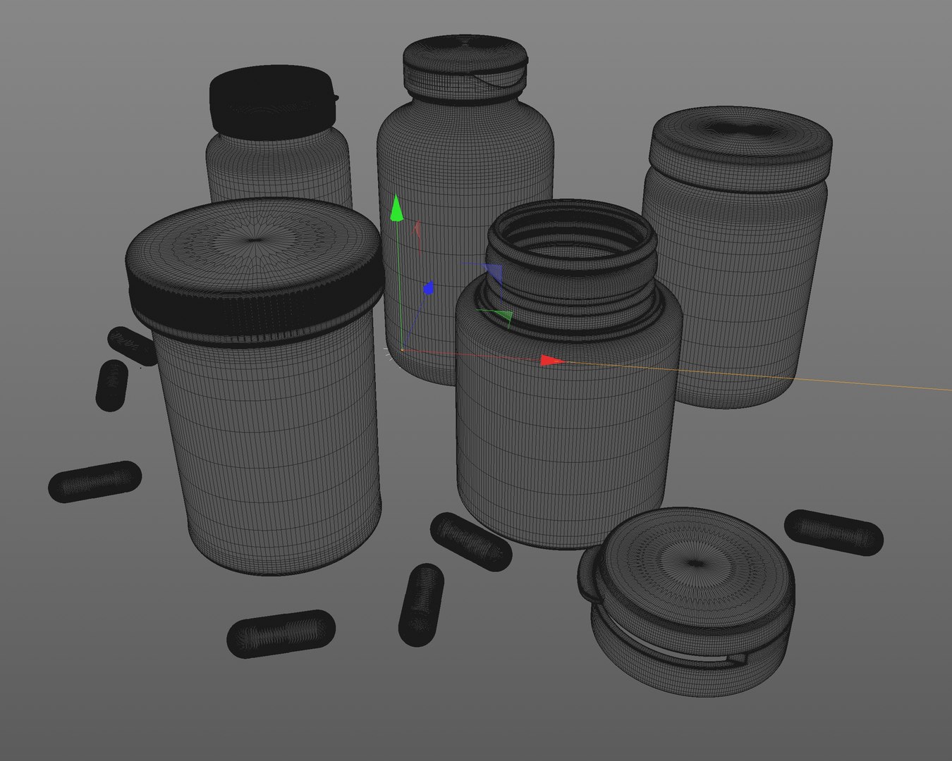 Pills Jars Set 3D - TurboSquid 2171649