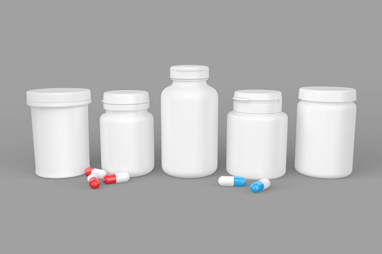 Pills Jars Set 3D - TurboSquid 2171649