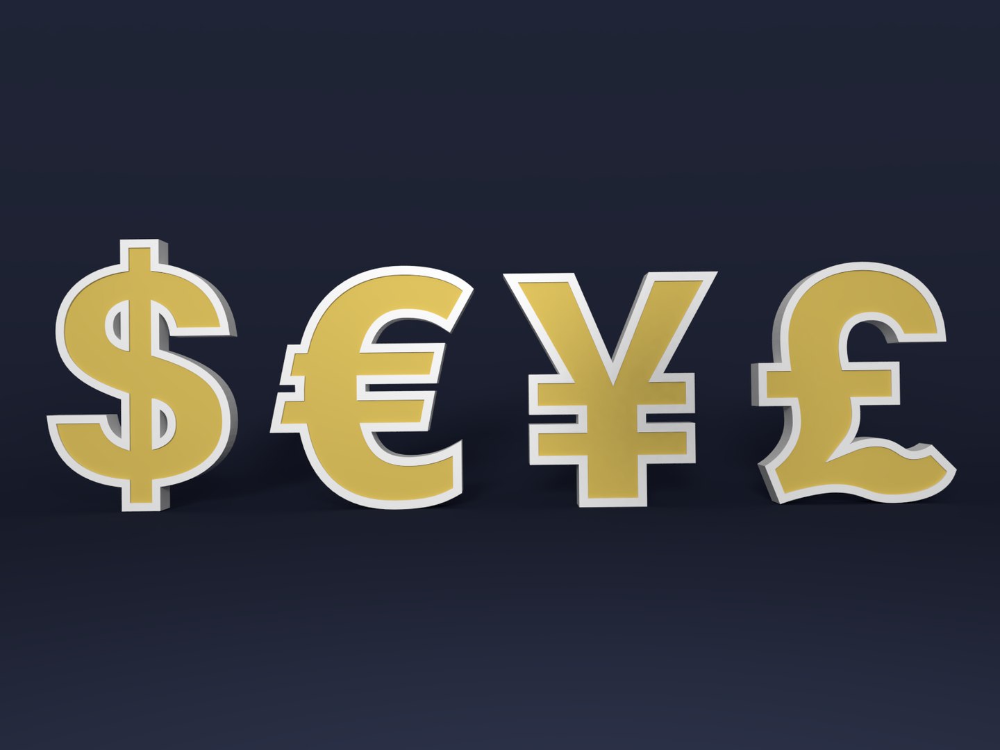 Currency Signs 3D Model - TurboSquid 1287494