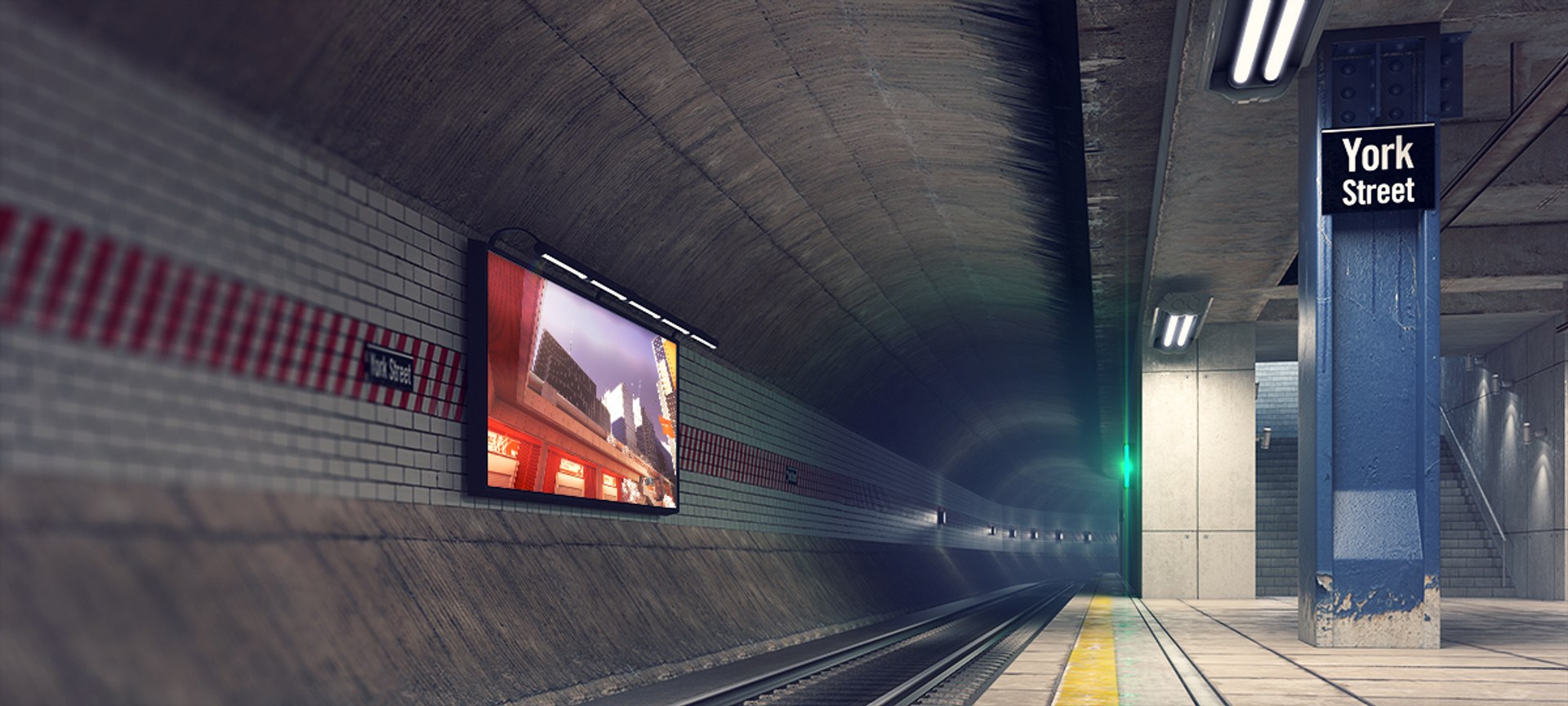 Subway Station 3d Model