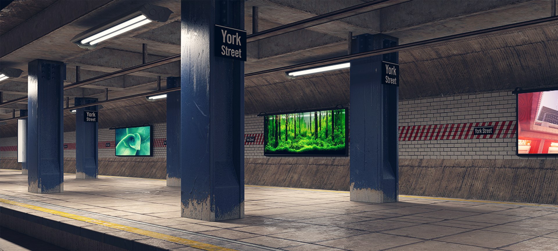 Subway Station 3d Model
