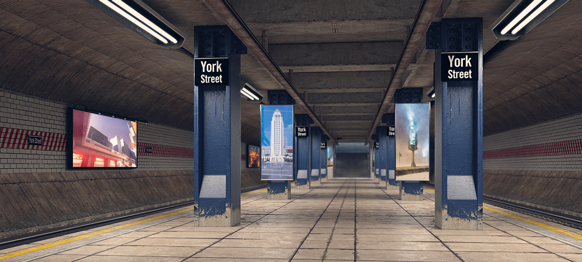 Subway Station 3d Model