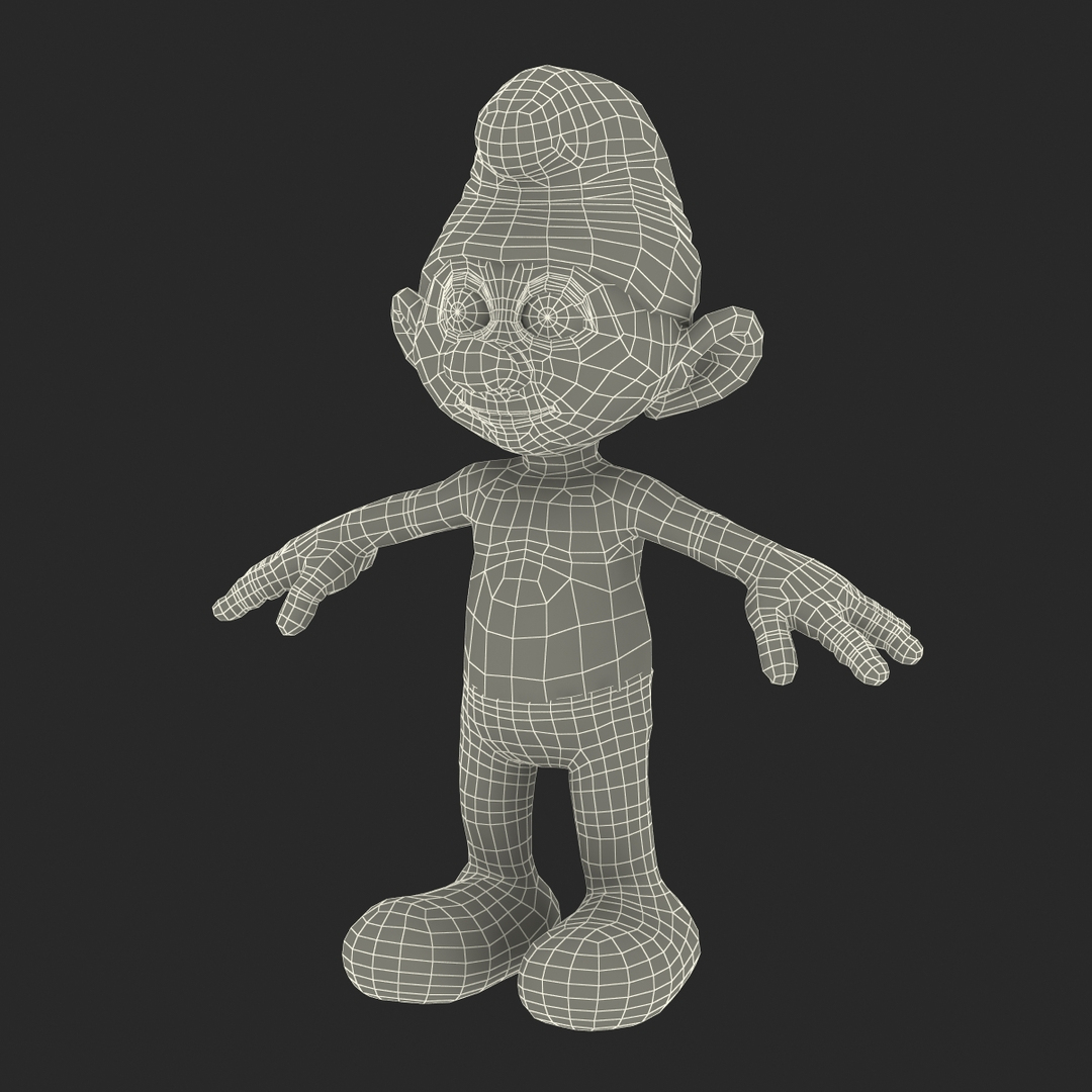 3d Smurf Rigged Model