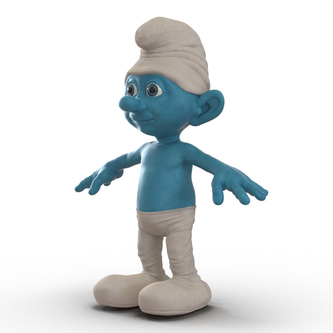 3d Smurf Rigged Model