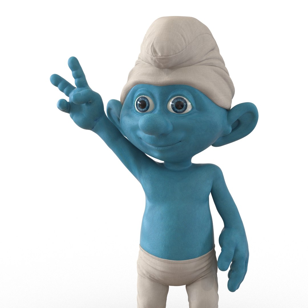 3d smurf rigged model