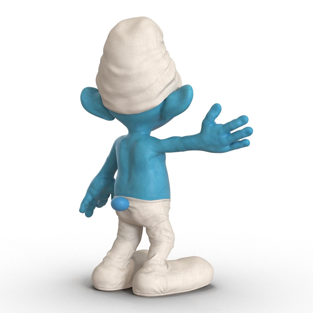 3d smurf rigged model